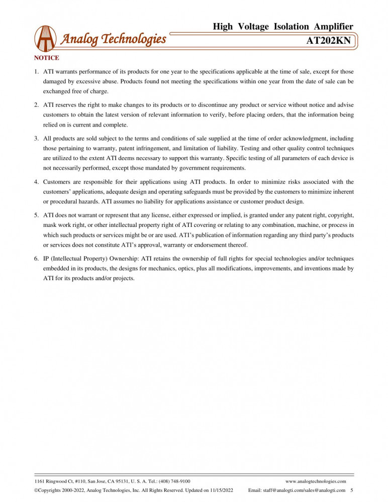 AT202KN technical document page 5