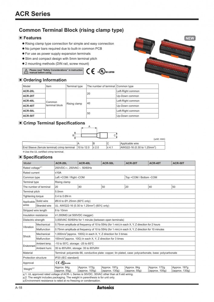 ACR Series technical document preview, page 1