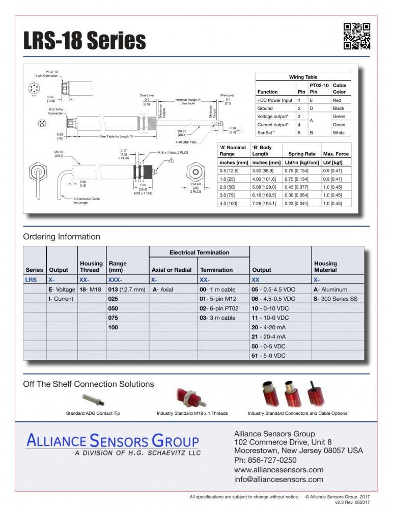 LRS-18 series technical document page 2