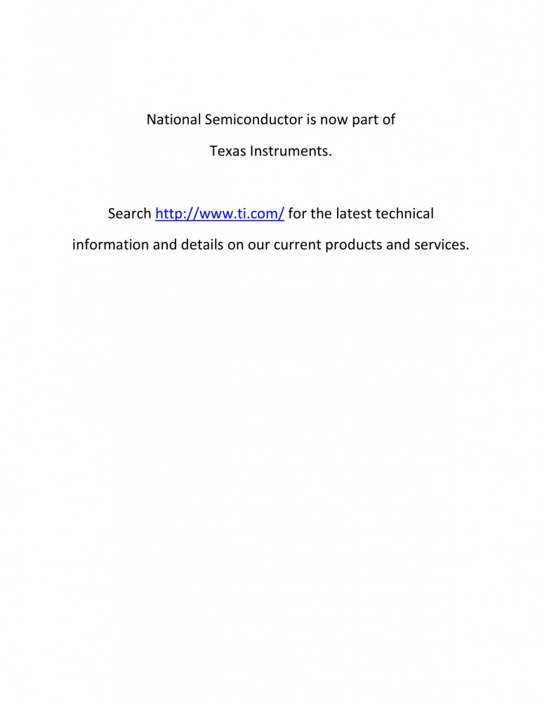 LM161H/883 datasheet page 1