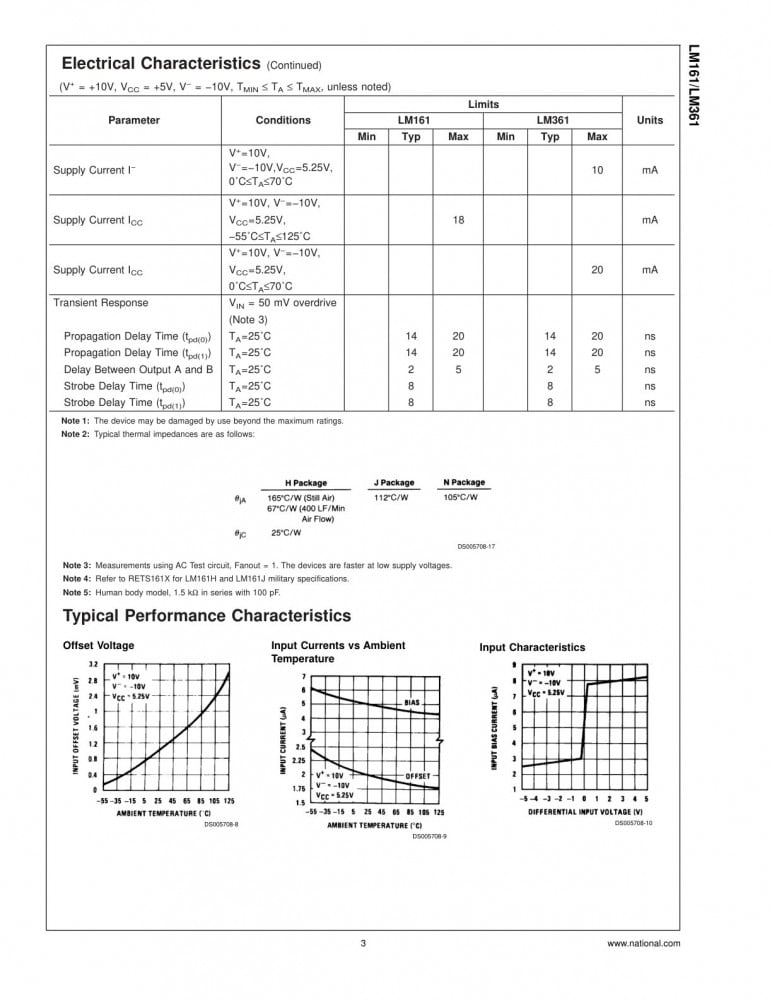 LM161H/883 datasheet page 4