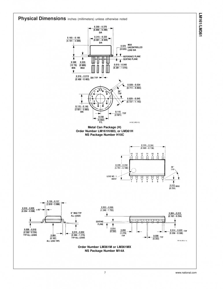 LM161H/883 datasheet page 8