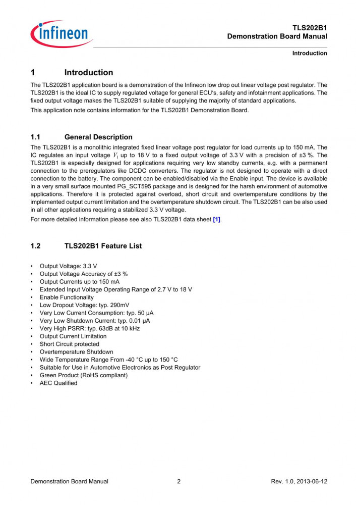 TLS202B1 demonstration board manual page 2