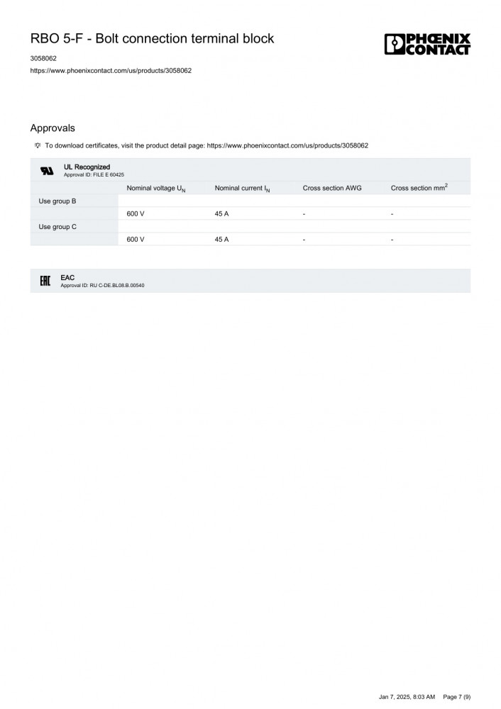Phoenix Contact 3058062 technical document page 7