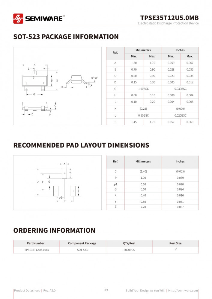 TPSE35T12U5.0MB technical document page 3