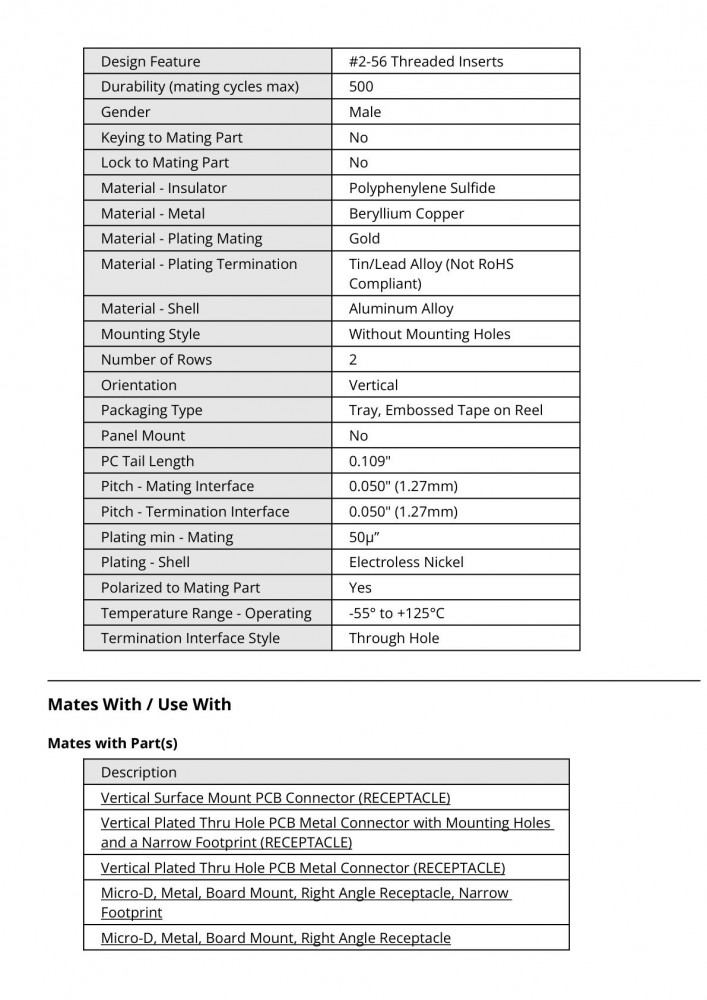 Technical document image 2 for MOLEX MK-232-031-125-0000-0B7