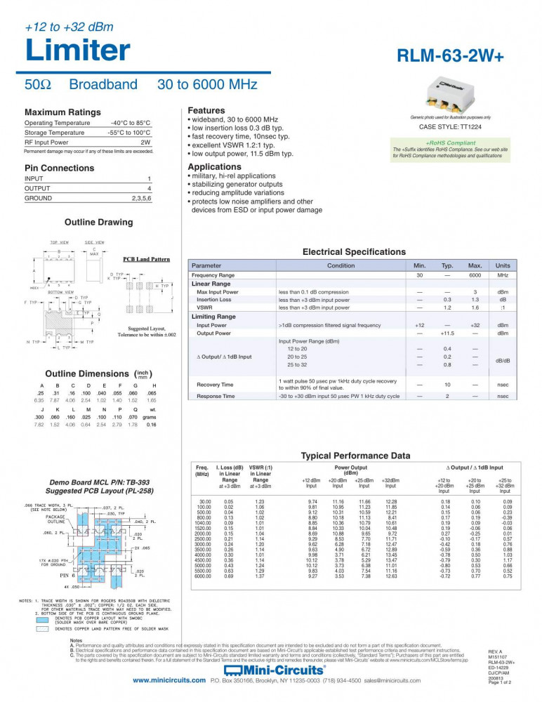 RLM-63-2W+ technical document page 1