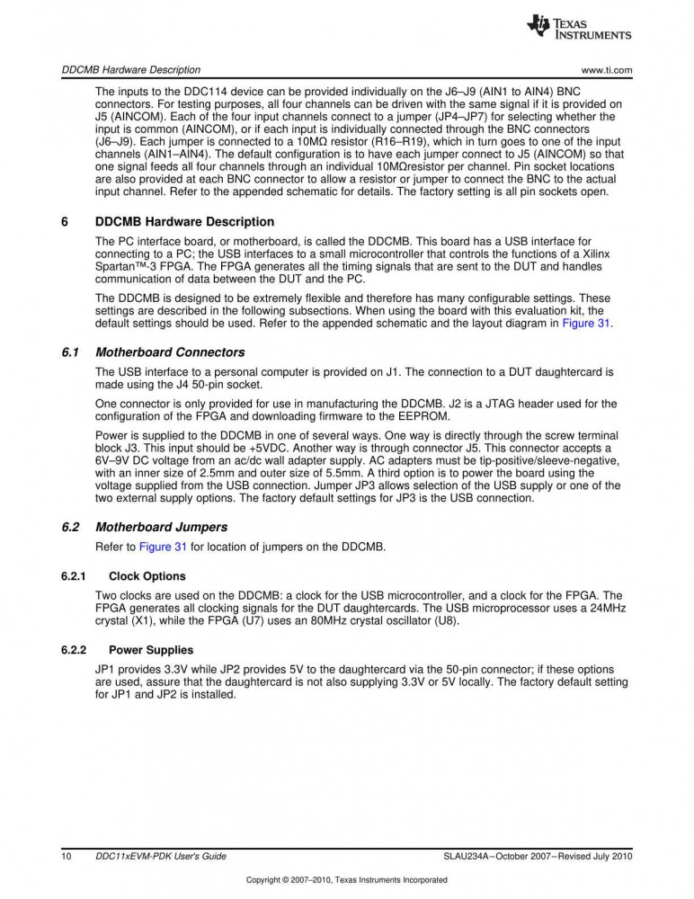 DDC11XEVM-PDK document image, page 10