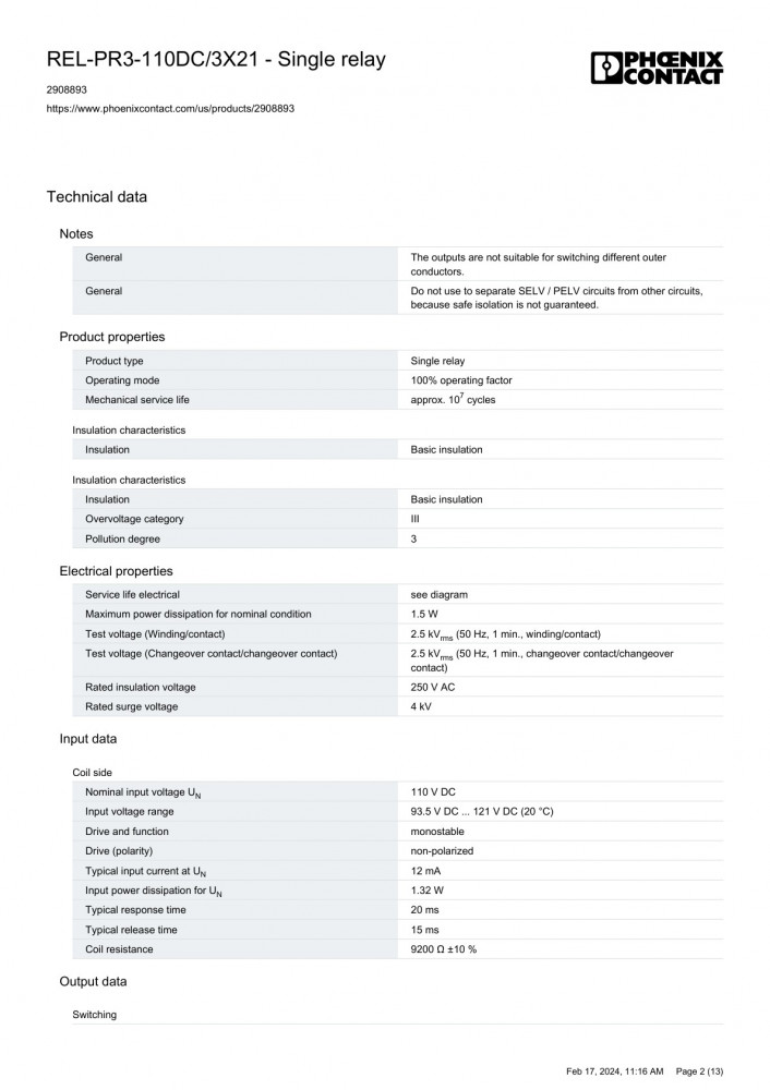 Phoenix Contact 2908893 datasheet page 2