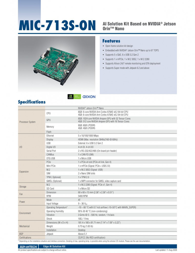 MIC-713S-ON product documentation image, page 1