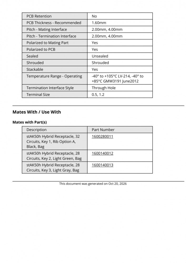 Technical document image 3 for MOLEX 2005063008