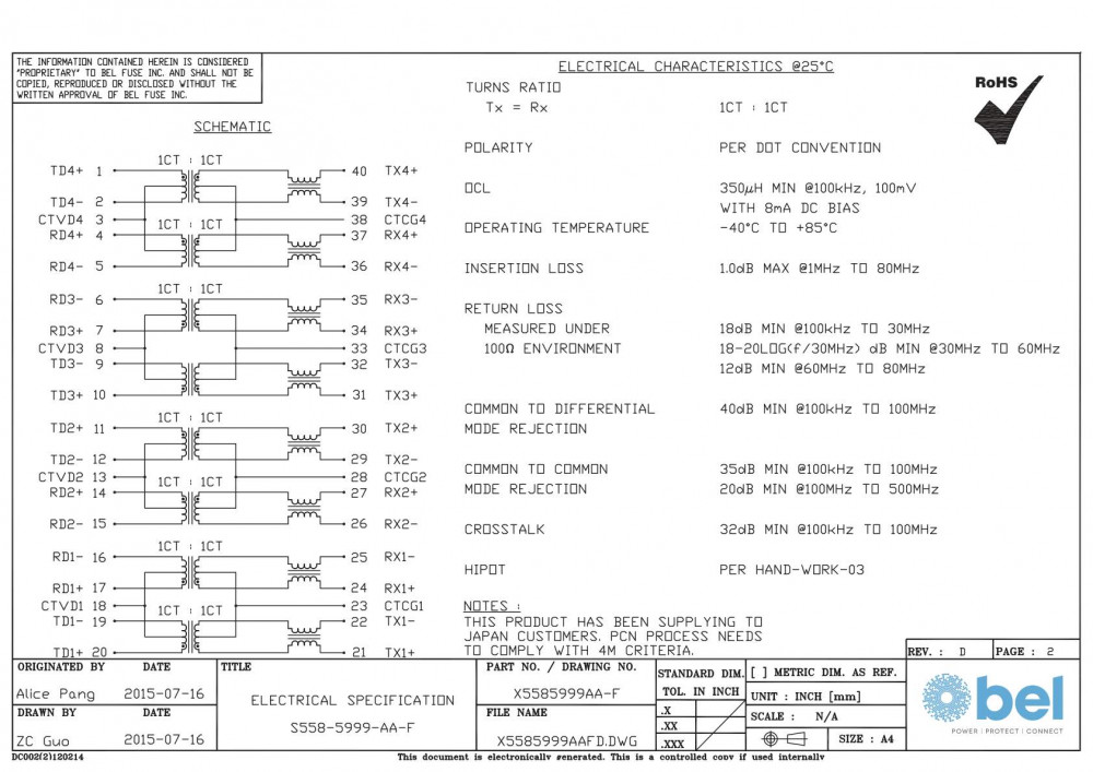 S558-5999-AA-F electrical characteristics drawing page