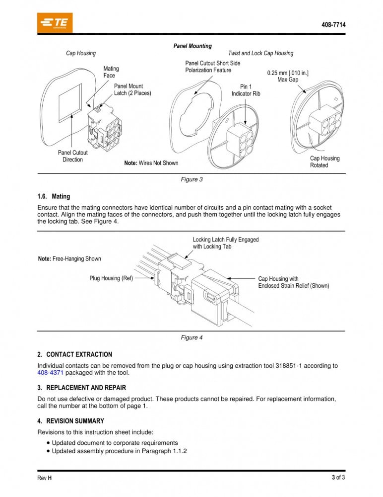 TE Connectivity connector instruction sheet page 3