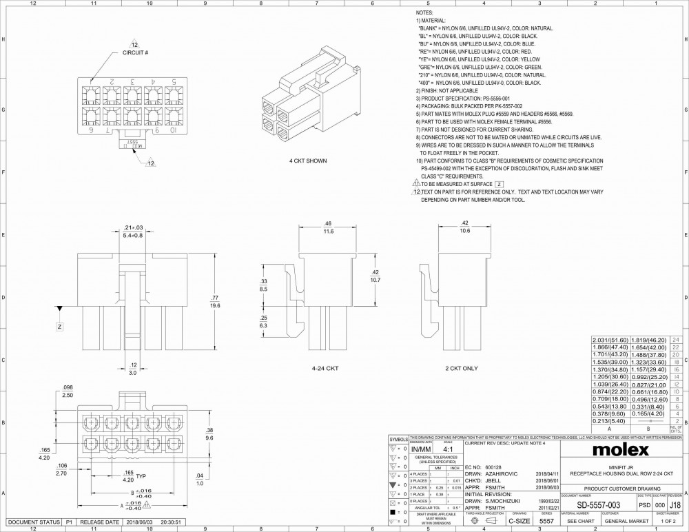 Product drawing reference page 1