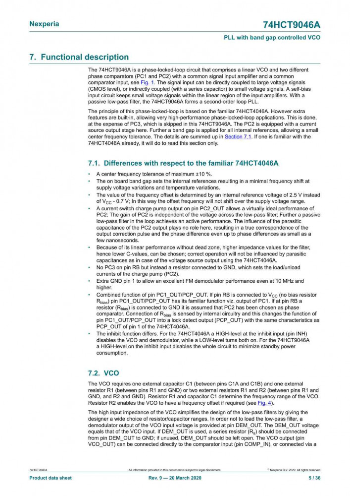 74HCT9046A datasheet page 5
