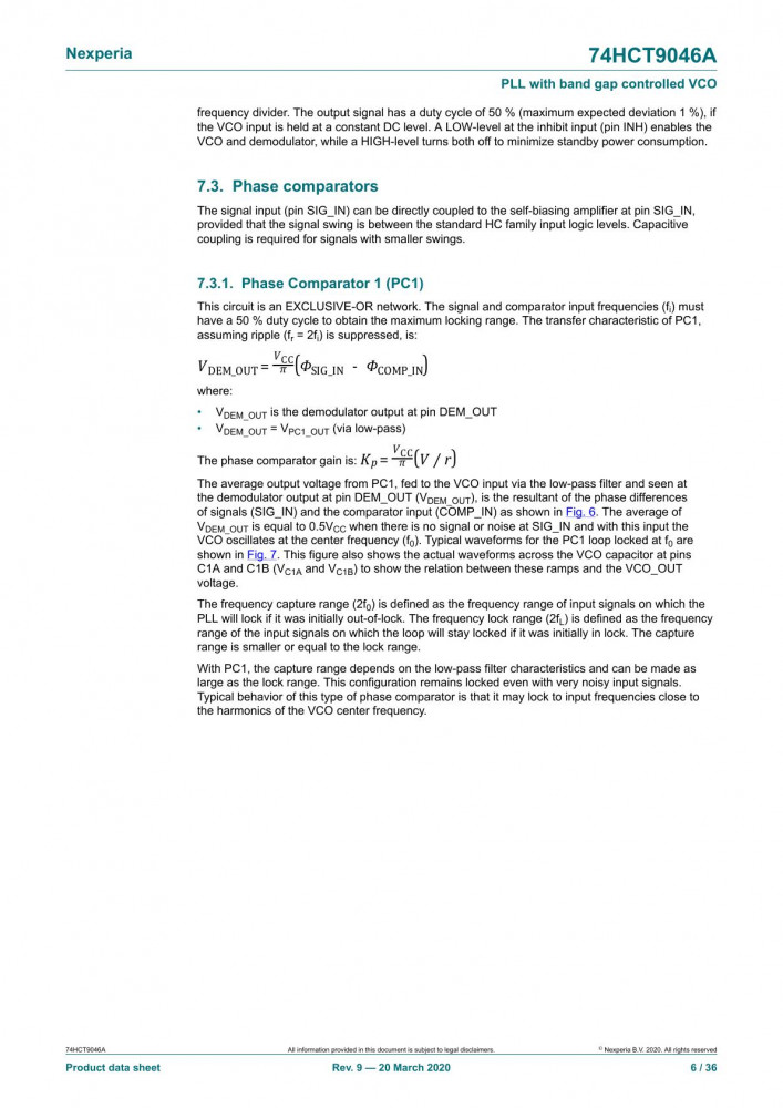 74HCT9046A datasheet page 6
