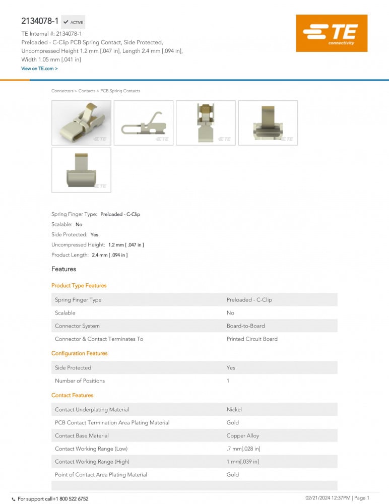 2134078-1 technical document page 1