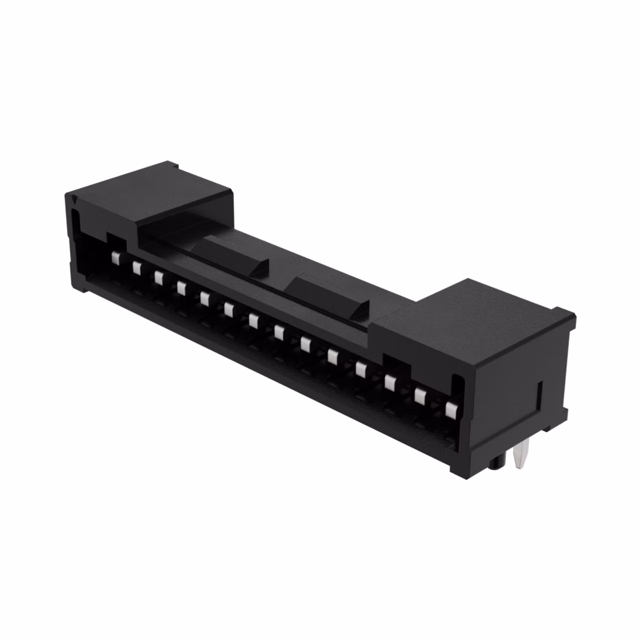 1.25mm Pitch, Micro-Lock Plus PCB Header, Single Row, Right-Angle, Through Hole, Tin-Bismuth Plating, Positive Lock, 14 Circuits, Black for sale