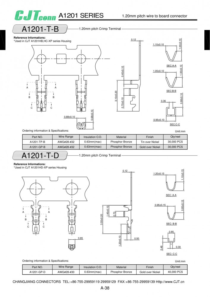 CJT A1201 series datasheet page 3