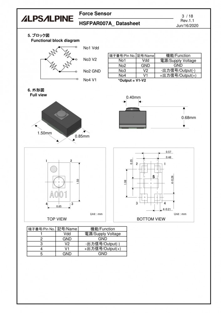 HSFPAR007A datasheet page 3