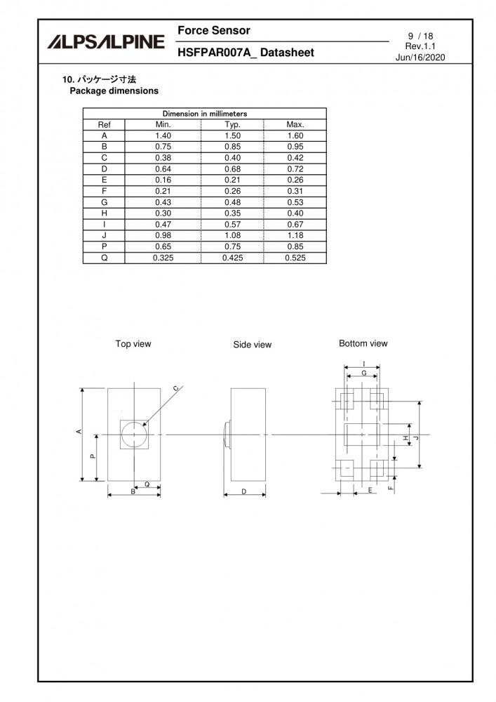 HSFPAR007A datasheet page 9