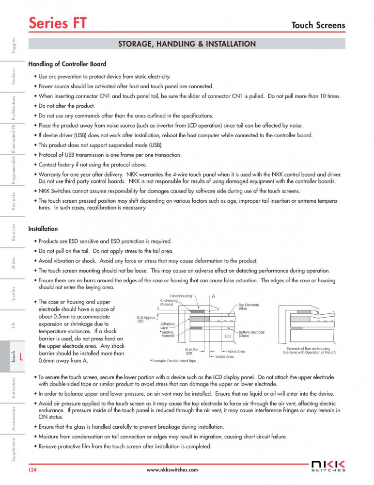 NKK touch panel technical document, page 9