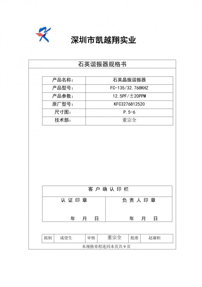 KFC3276812520 datasheet page 1
