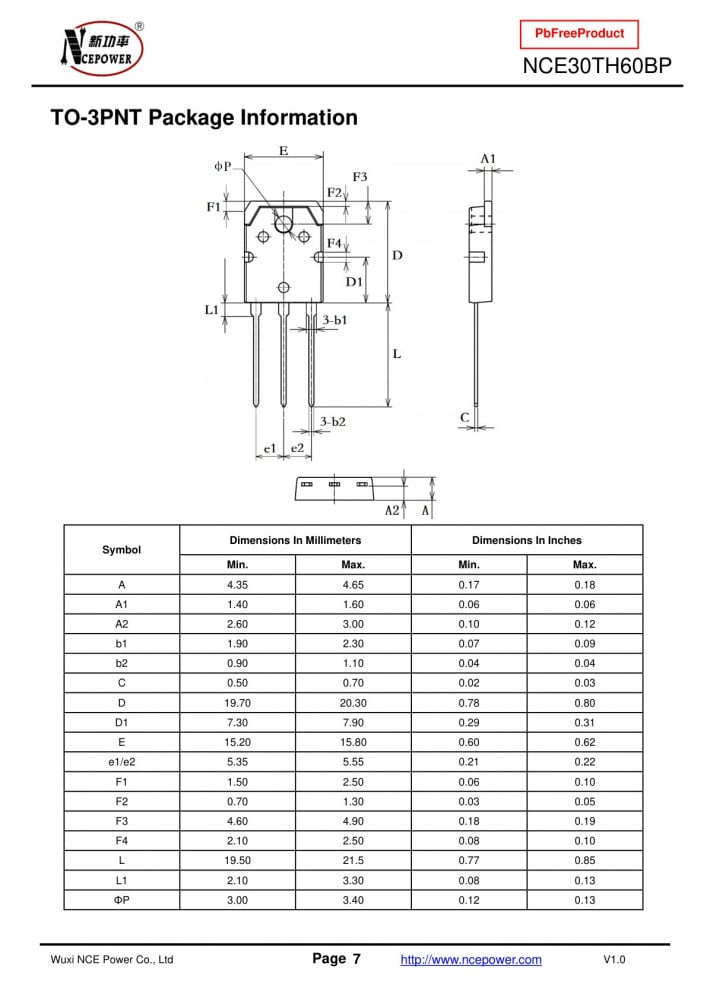 NCE30TH60BP datasheet page 7