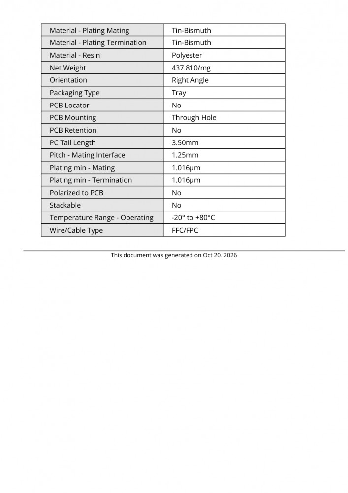 MOLEX 39532034 technical document preview, page 3