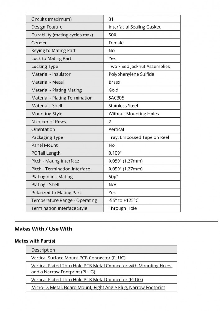 Technical document page 2 for MK-245-031-227-2200-900
