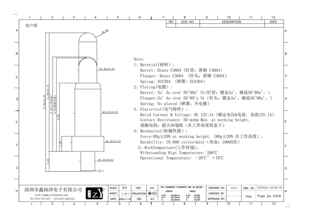 YZP0433-32138-01 specification page 3