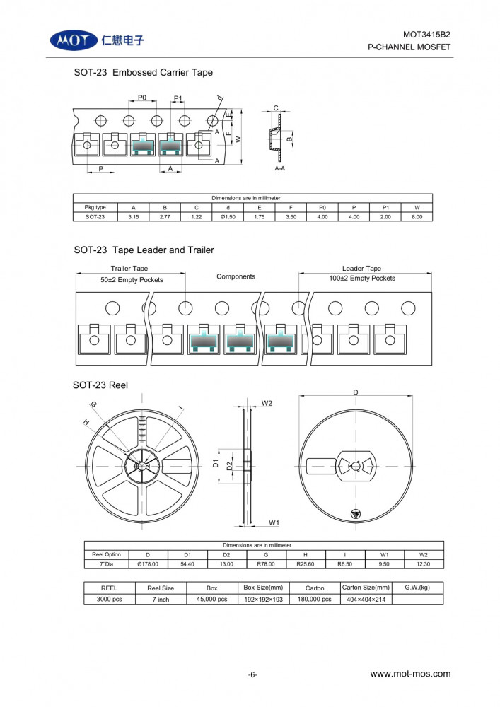 MOT3415B2 datasheet page 6