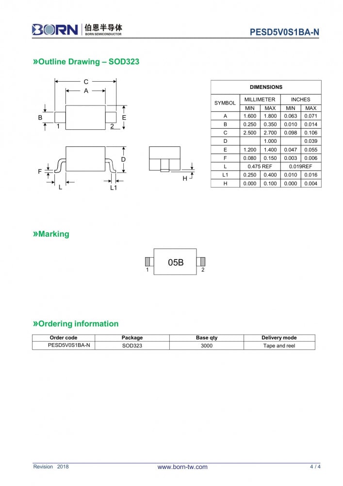 PESD5V0S1BA-N datasheet page 4