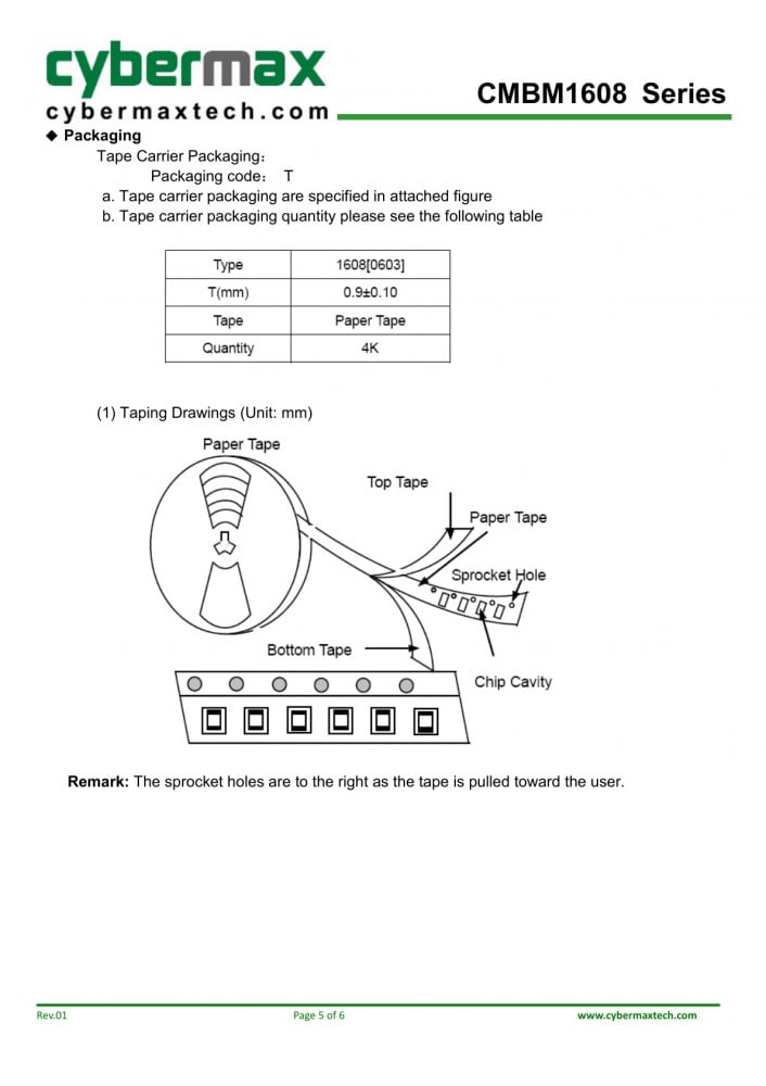 Cybermax datasheet page 5
