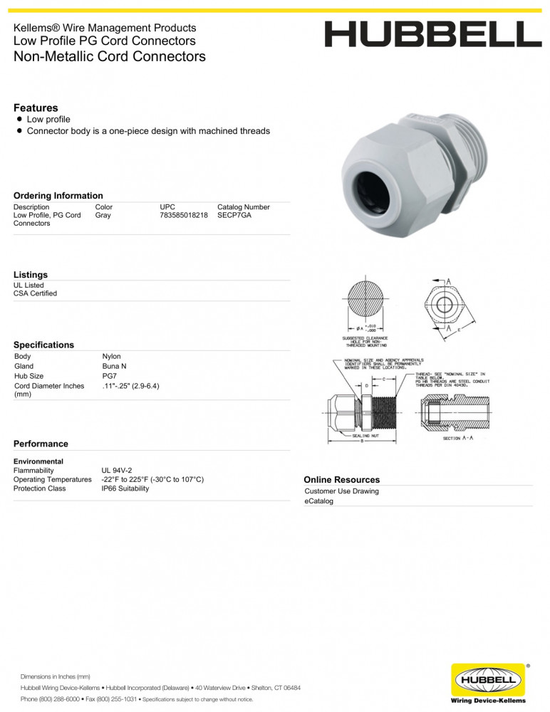 SECP7GA product documentation image
