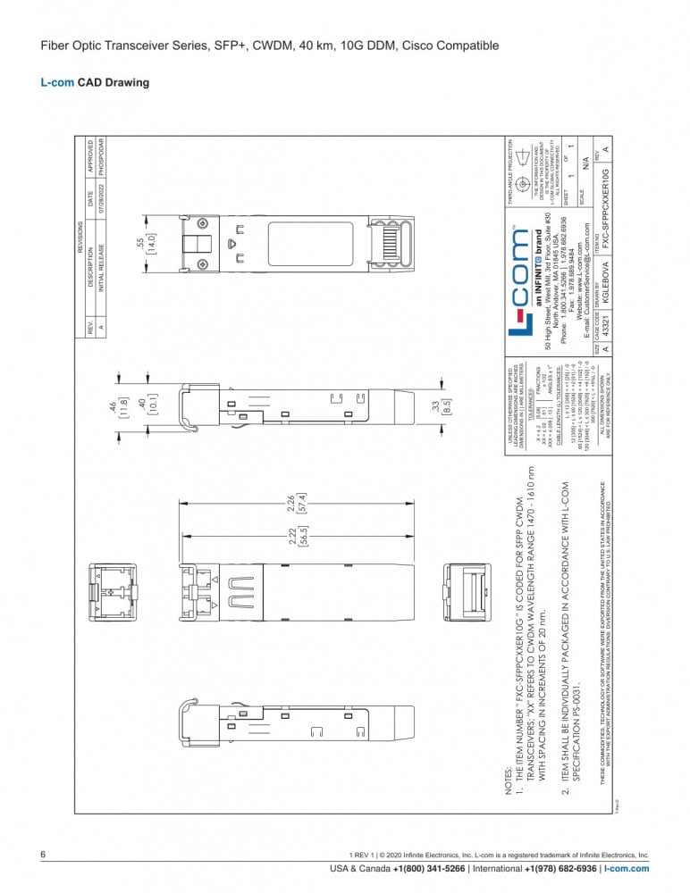 FXC-SFPPC47ER10G-CSC datasheet page 6
