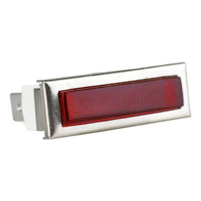 Incandescent Panel Mount Indicator Red 1.281″x.395″ Rectangular 14V Tab Terminals for sale