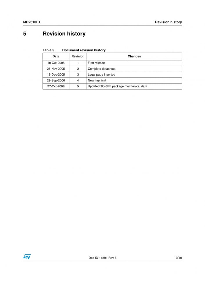 MD2310FX datasheet page 9