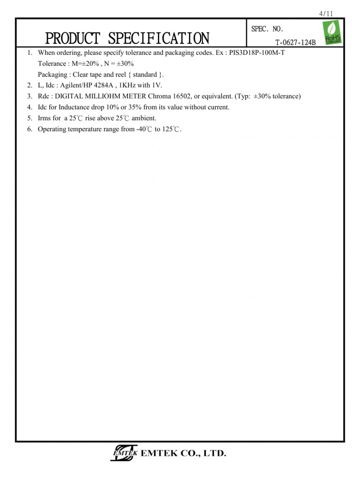 EMTEK PIS3D18P specification page 5