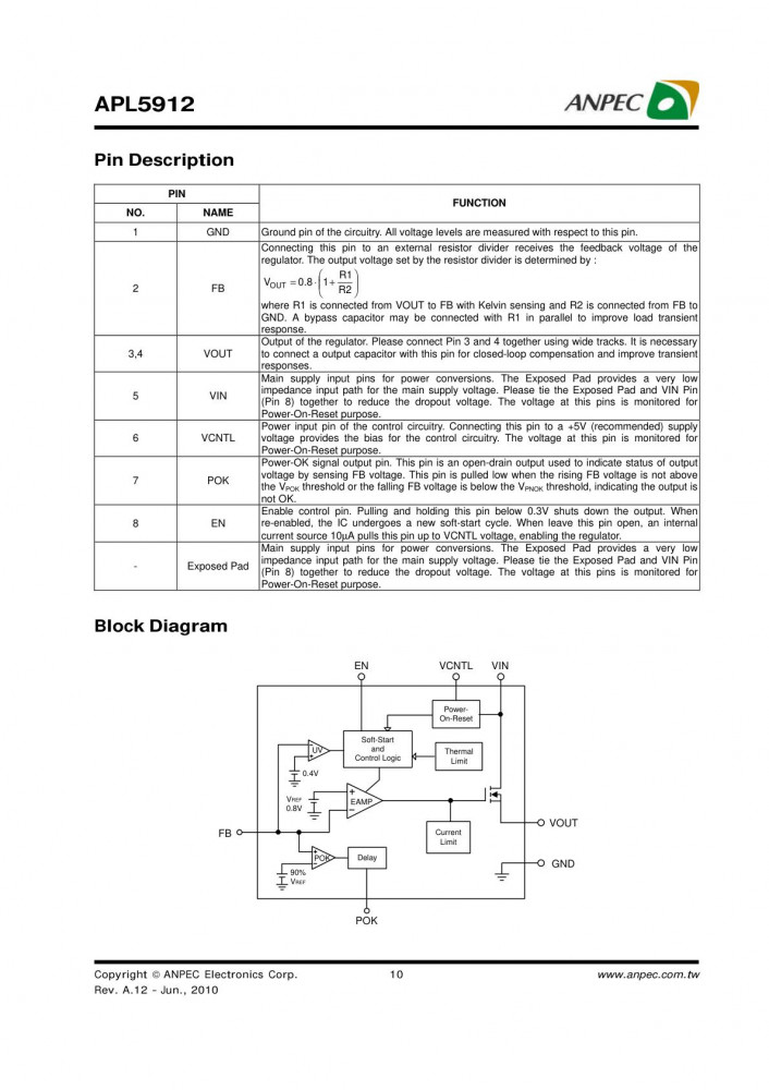 APL5912 datasheet page 10
