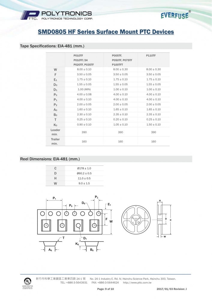 SMD0805 HF Series datasheet page 9