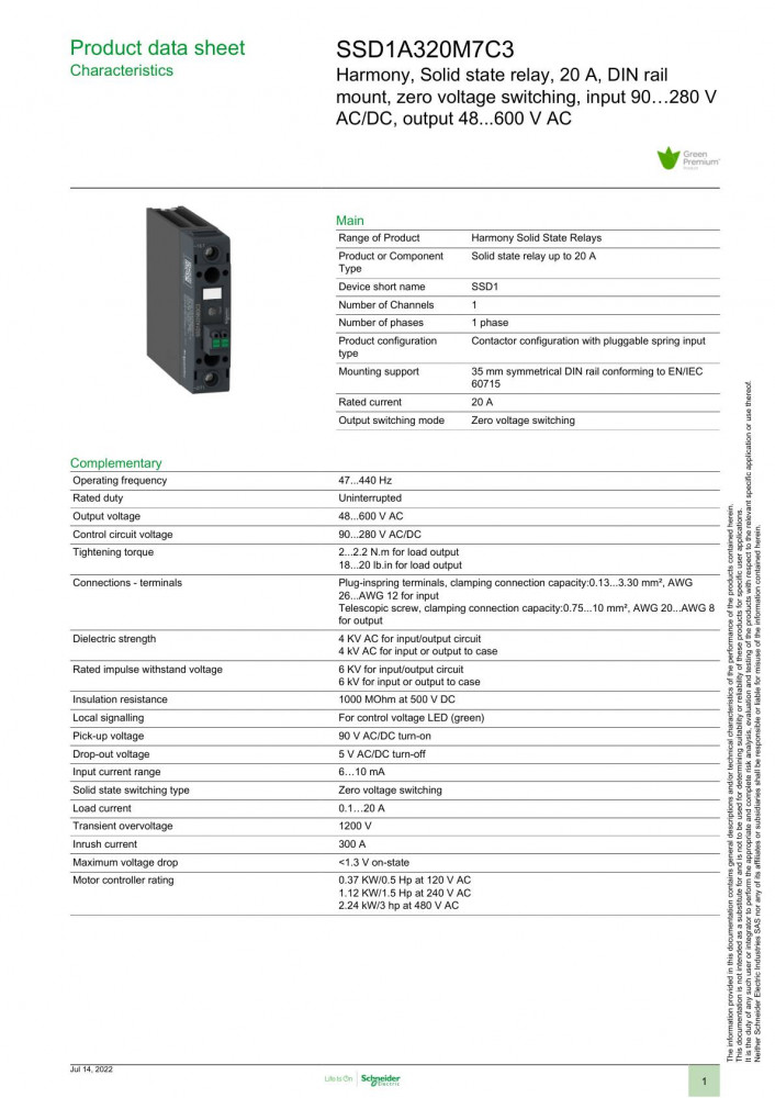 SSD1A320M7C3 documentation page 1