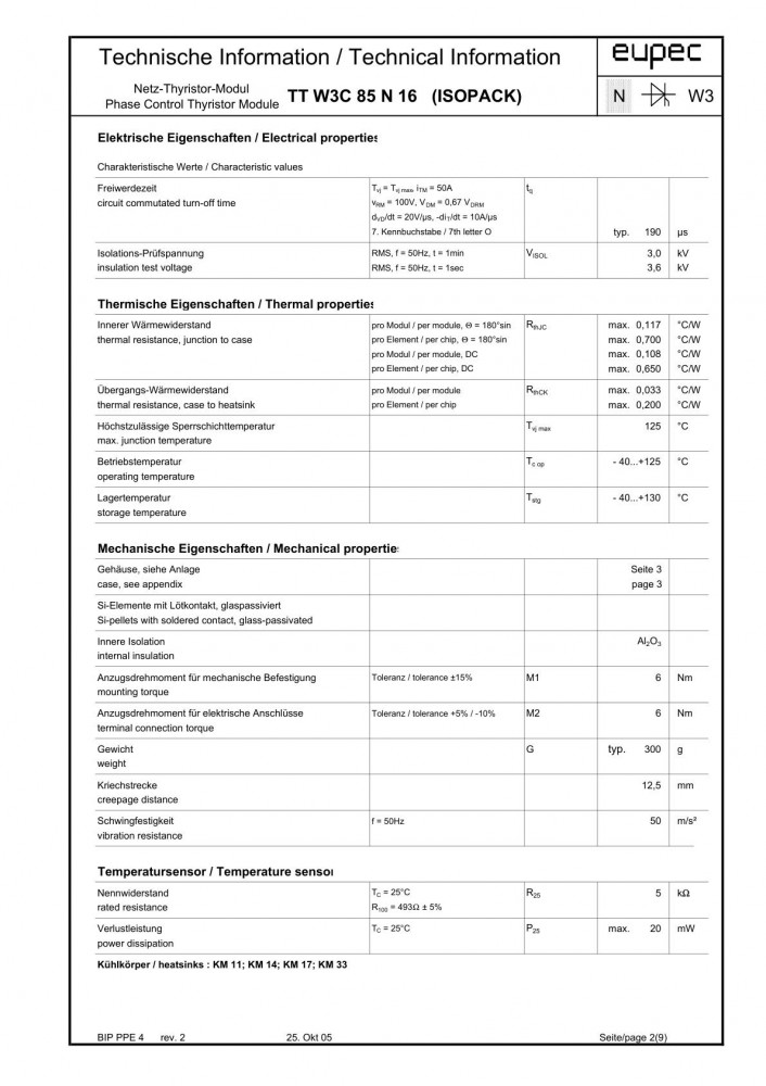 TTW3C85N16LOF datasheet page 2