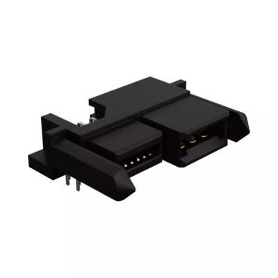 EXTreme LPHPower Receptacle Header, Right-Angle, 2 Power Contacts, 12 Signal Contacts, Select Gold (Au) Plating, for 3.18mm Thick PC Board, with Guide Posts for sale