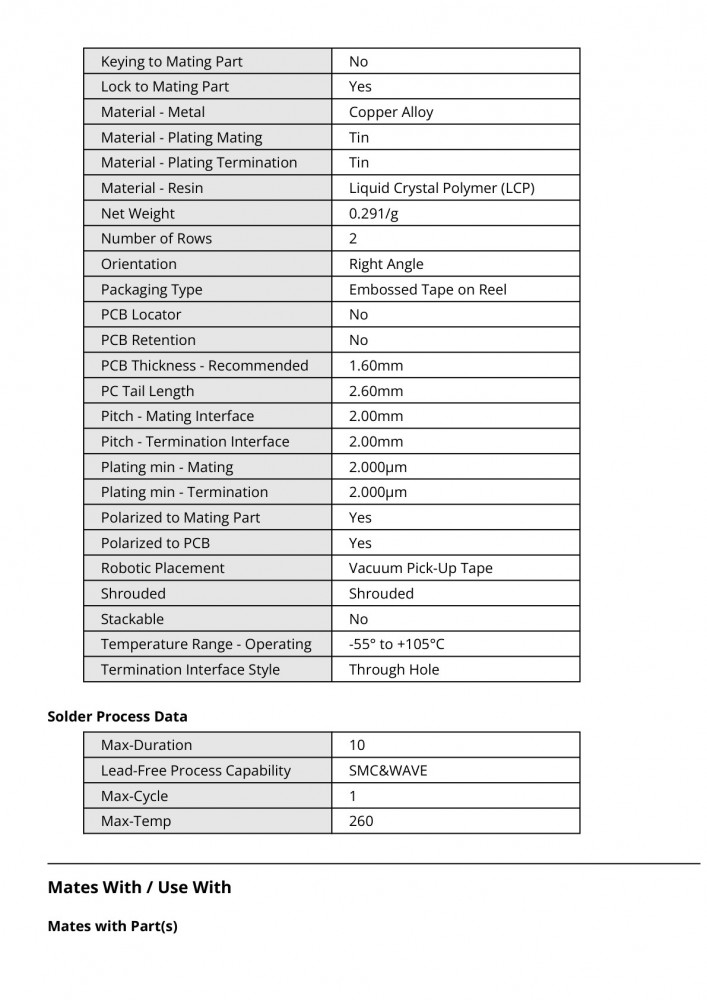 Molex Milli-Grid product specification page 3