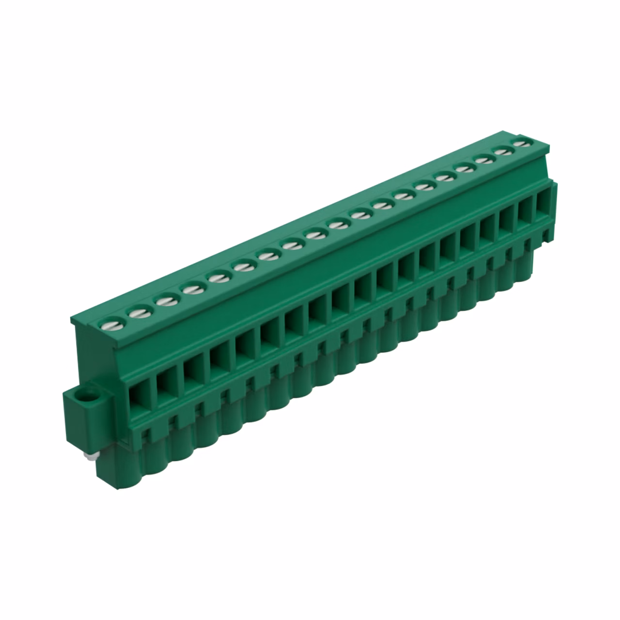 5.00mm Pitch Eurostyle Vertical Plug, with Retention Screws and Standard  Imprinting, Rear Wire Entry, Green Housing, 19 Circuits for sale