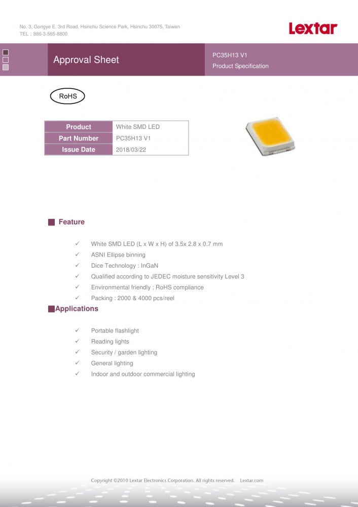 PC35H13-V1 datasheet page 2