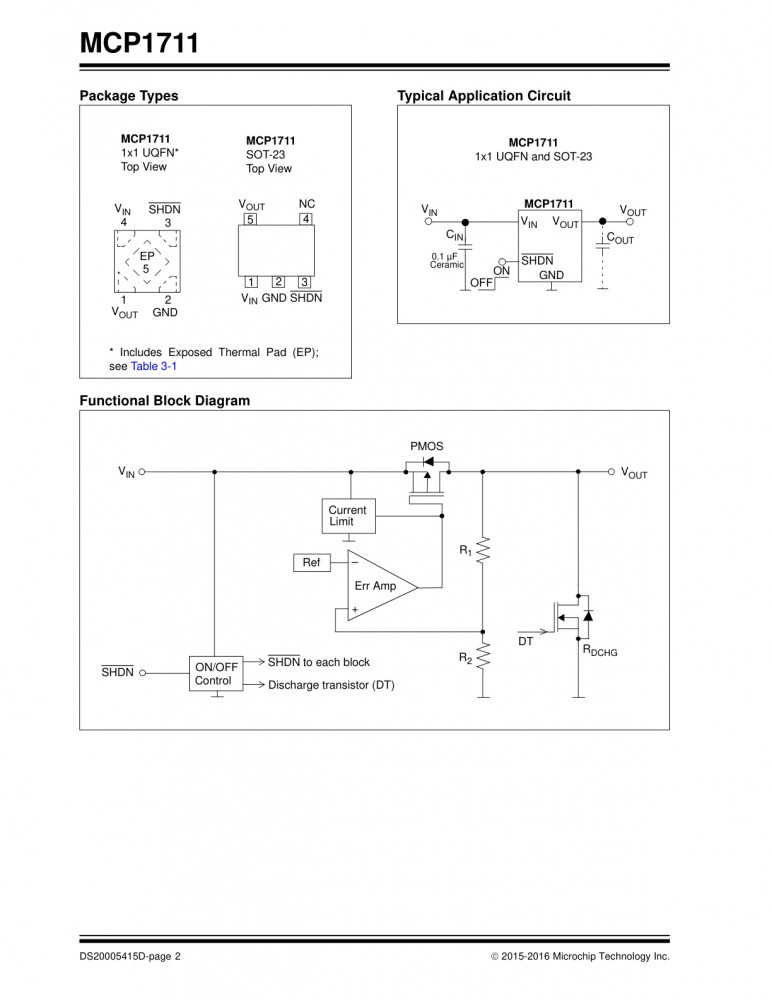 MCP1711 datasheet page 2