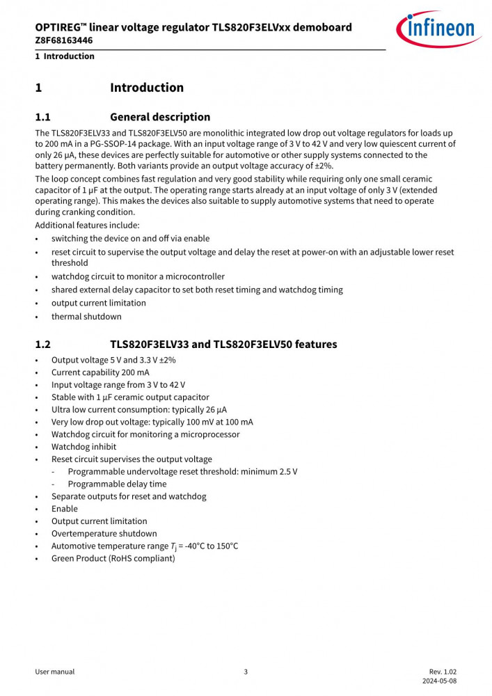 TLS820F3ELVxx demoboard document page 3
