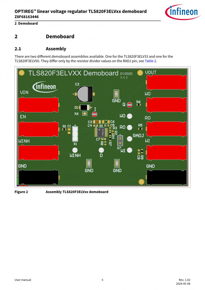 TLS820F3ELVxx demoboard document page 5